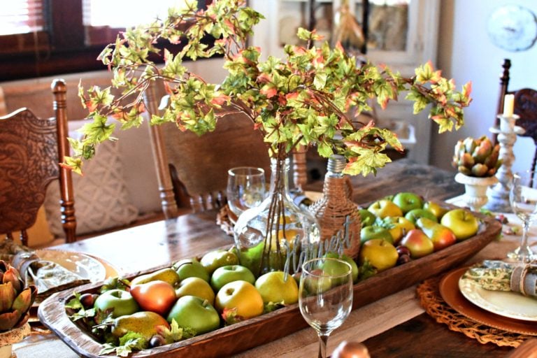 Follow The Yellow Brick Home - Early Fall Tablescape Harvest Fruits ...
