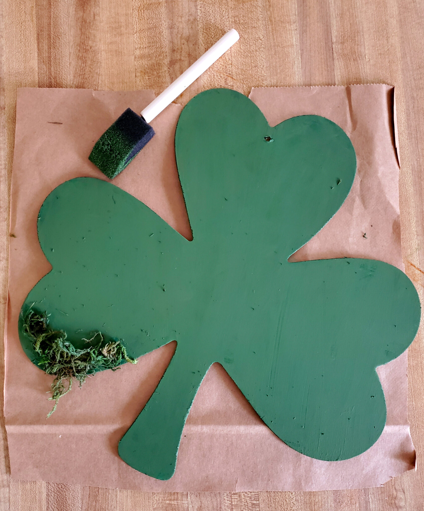 Follow The Yellow Brick Home - DIY Moss-Covered Shamrock ($3 Dollar ...