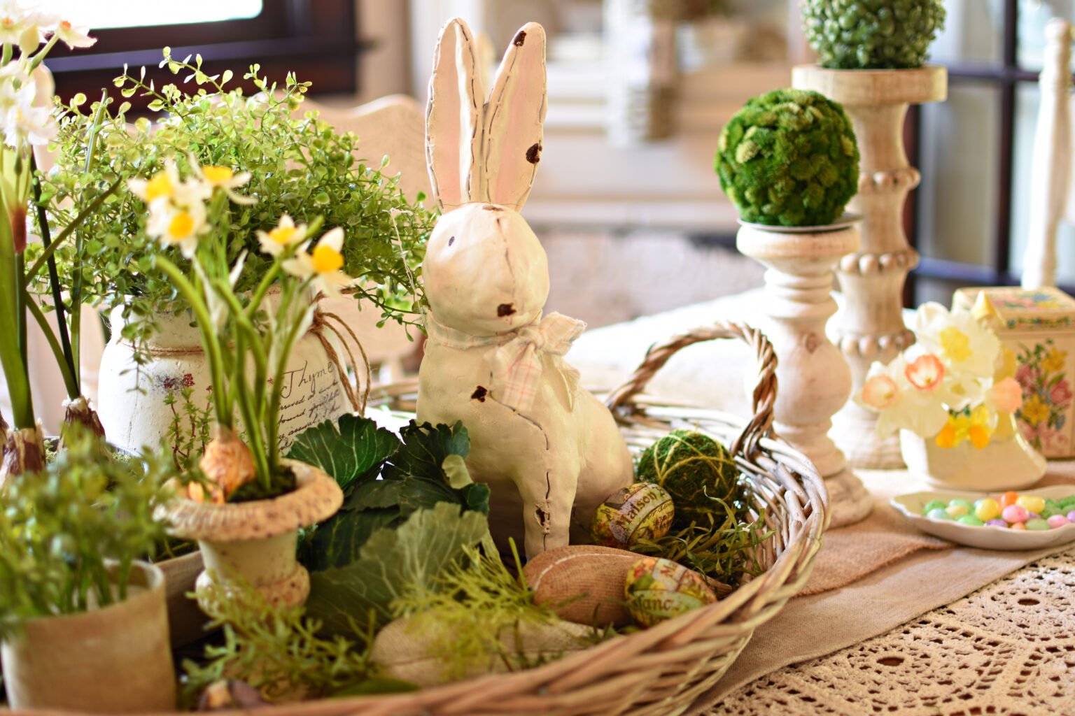 Follow The Yellow Brick Home - Vintage Cottage Style Easter Dining Room ...