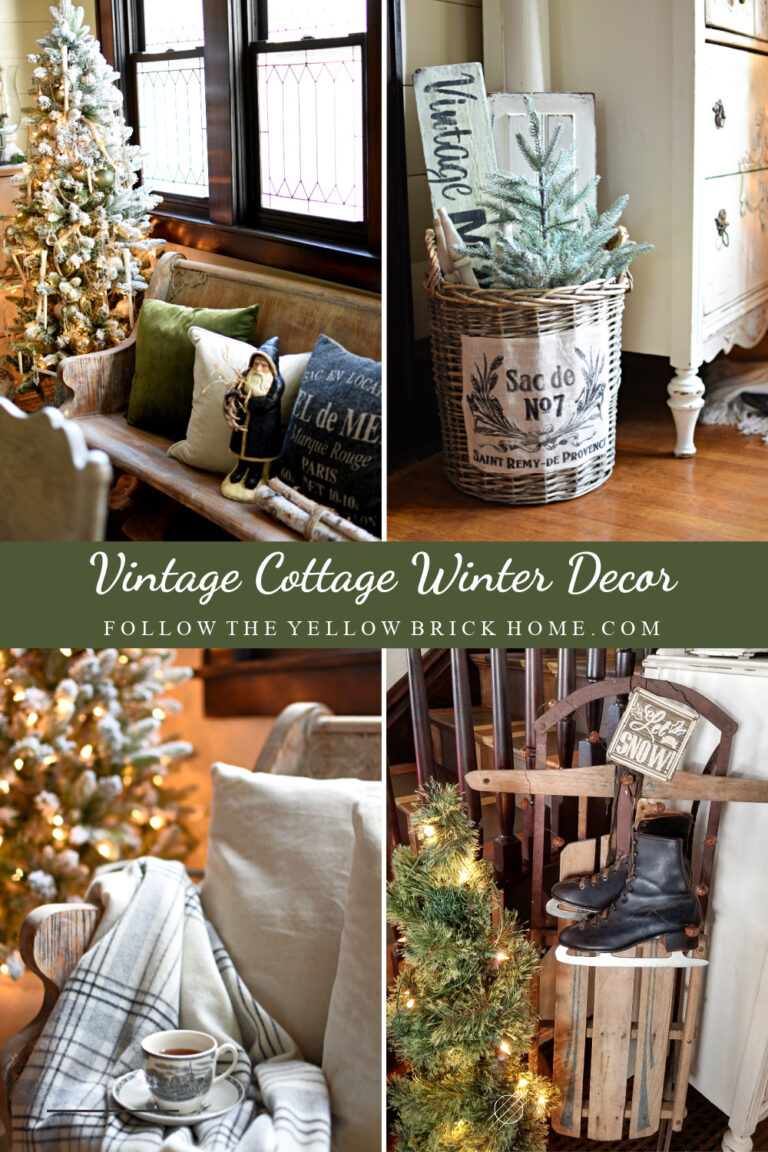 Follow The Yellow Brick Home - Vintage Cottage Winter Decorating ...