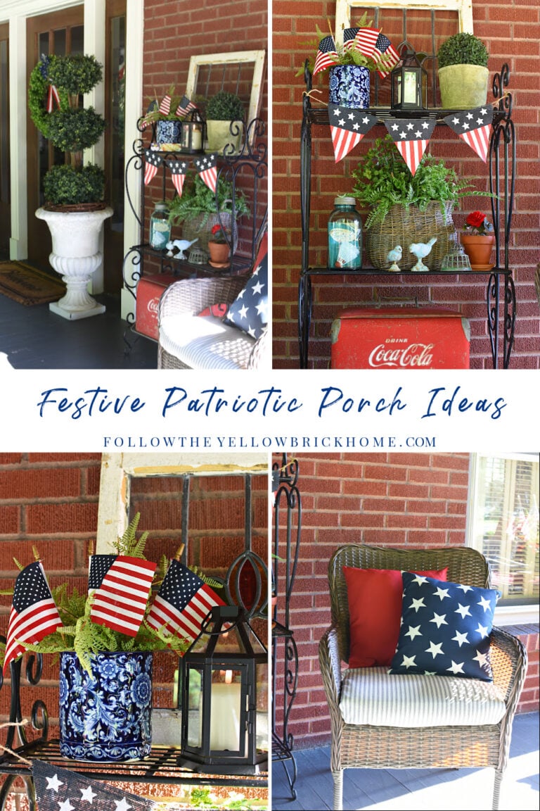 Follow The Yellow Brick Home - Festive Patriotic Porch Decorating Ideas